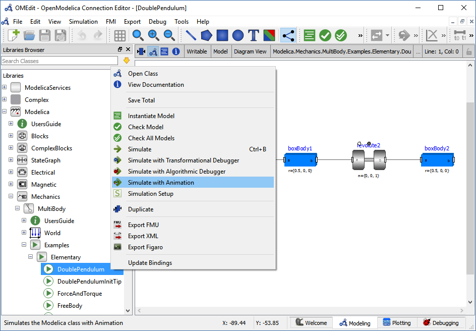 OMEdit – OpenModelica Connection Editor — OpenModelica User's Guide v1 ...
