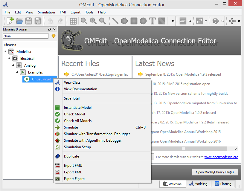 OMEdit – OpenModelica Connection Editor — OpenModelica User's Guide v1.9.4 documentation